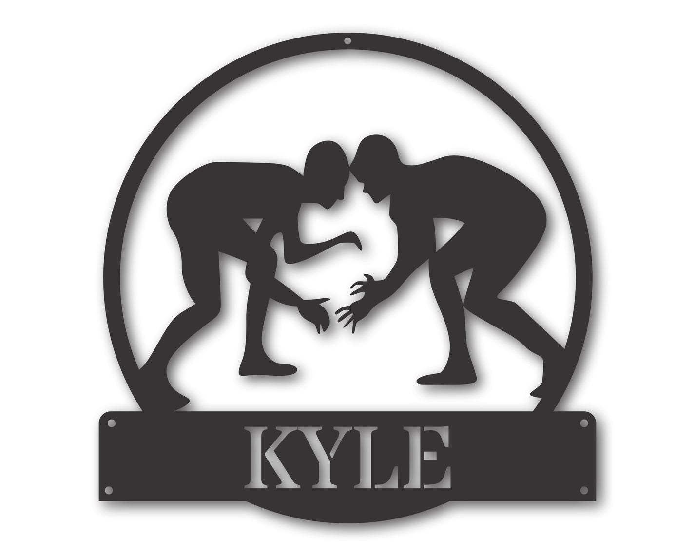 Custom Wrestling Metal Wall Art | Indoor Outdoor | Up to 46" | 20+ Col ...